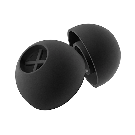SILICONE EAR ADAPTER "M", BLACK, 5PAIR | In-Ear, Noise-Canceling ...